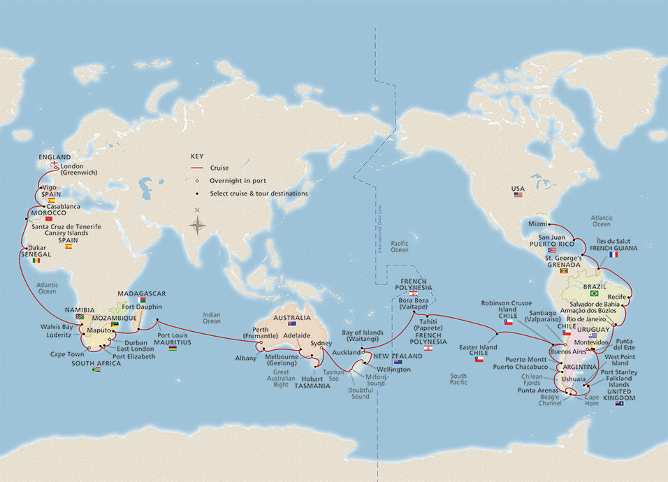 The Viking World Cruise 2019 – Miami to London in 128 Days